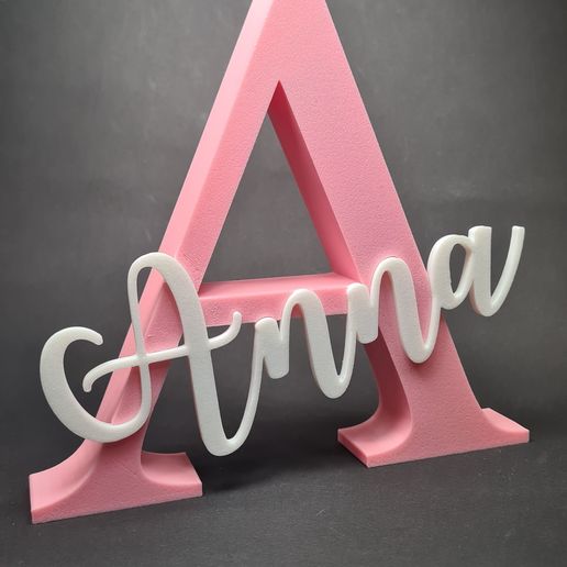 Fichier STL Name Anna / Letter / Letter A 🚩 ・Objet imprimable en 3D à ...