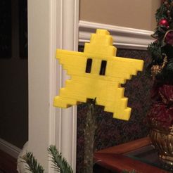 3D print Pixel tree topper star・Cults