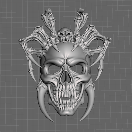 💀 Máscara Arachnid Skull Fury・Archivo STL para Impresión 3D・Cults