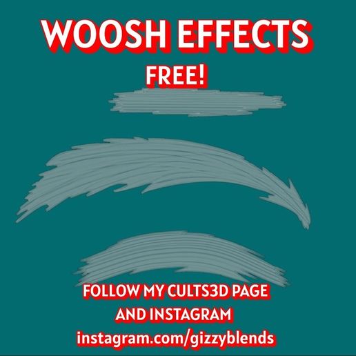 🌬️ Woosh Effects for action figures・Free STL File for 3D printing・Cults
