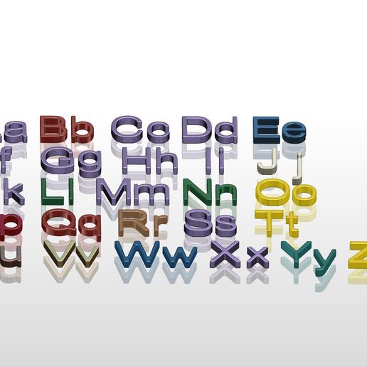 3D file Abc stl files - alphabet 3d printed, 3d print file. Abc digital ...
