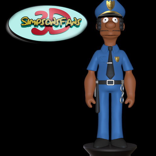 👾 Lou Policia - The Simpsons・ 3D File for 3D printing・Cults