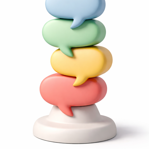 💬 Speech Bubble Totem・ STL File for 3D printing・Cults