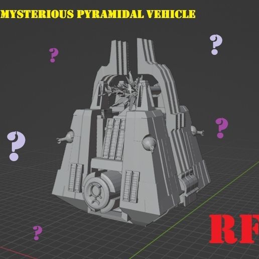 🆓 free mysterious pyramid vehicle・Free OBJ File for 3D printing・Cults