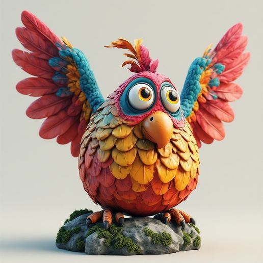 🦜 Parrot ball・ STL File for 3D printing・Cults