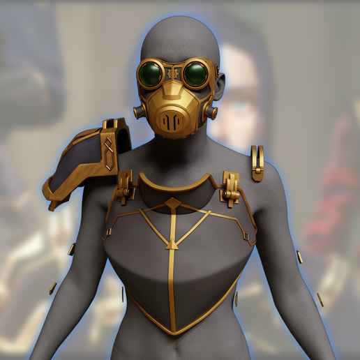 🎭 Armor Enforcer stl vi caitlyn cosplay kit + mask・ STL File for 3D ...