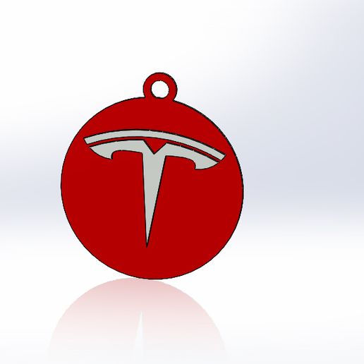 🔑 Брелок с логотипом Tesla・Бесплатный STL для 3D-печать・Cults