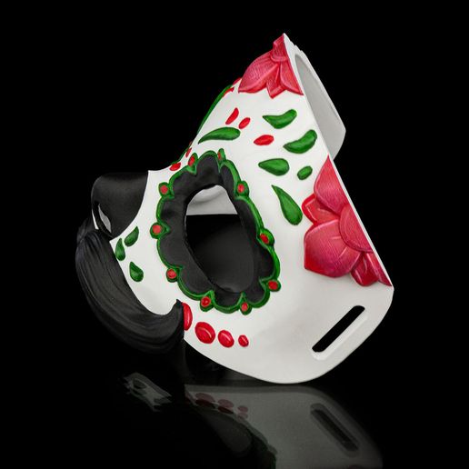 🧔 Mustache Calavera Mask・ 3D File for 3D printing・Cults