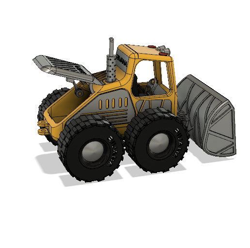 🚜 Bulldozer amarillo con movimientos Versión 2・Archivo STL Gratis para ...