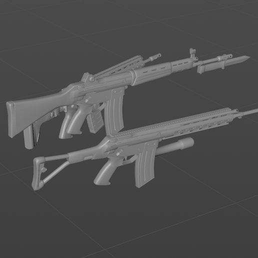 STL file Japanese "Howa" Type 89 rifle digital model material 🗺️ ・3D ...