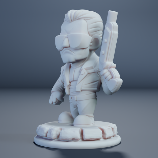 👾 Mini Terminator Chibi・Free STL File for 3D printing・Cults