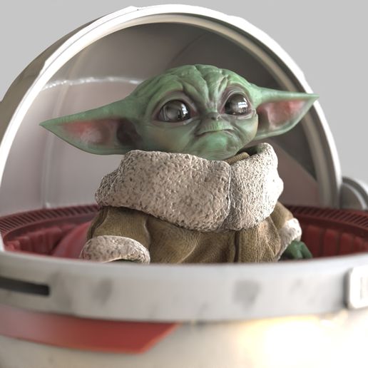 👶 Grogu Hovering pram version - Mandalorian - Starwar - Fanart FIGURINE ...