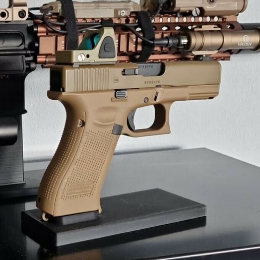 🔫 AIRSOFT GLOCK 19x STAND/HOLDER/DISPLAY・ STL File for ・Cults