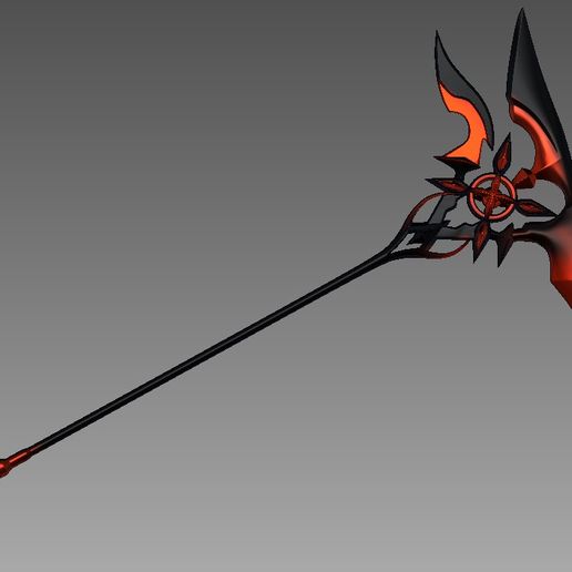 🎮 Genshin Impact Arlecchino Scythe・ STL File for 3D printing・Cults