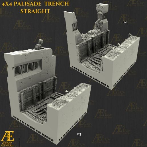 🎲 AEPWAR17 - War Palisades・ 3D File for 3D printing・Cults