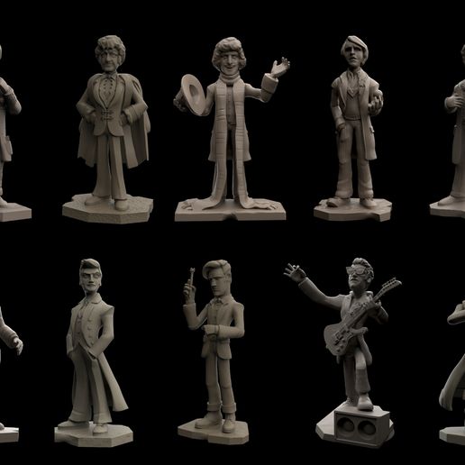 🎲 Dr. Who (Doctors set)・ STL File for ・Cults