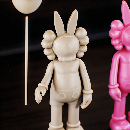 Archivo STL "Kaws rabbit" and "Kaws rabbit with balloon" Unique design ...