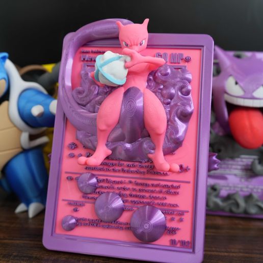 🐉 Mewtwo 3D Printable Pokémon Card; Pokemon TCG・ STL File for 3D ...