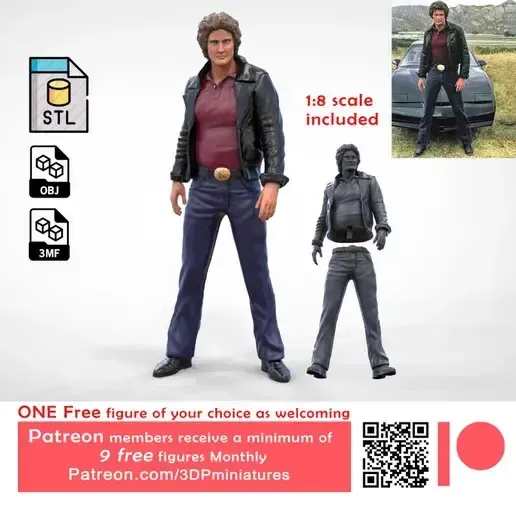 3D file Michael Knight in Knight Rider 👾 ・3D print design to download・Cults