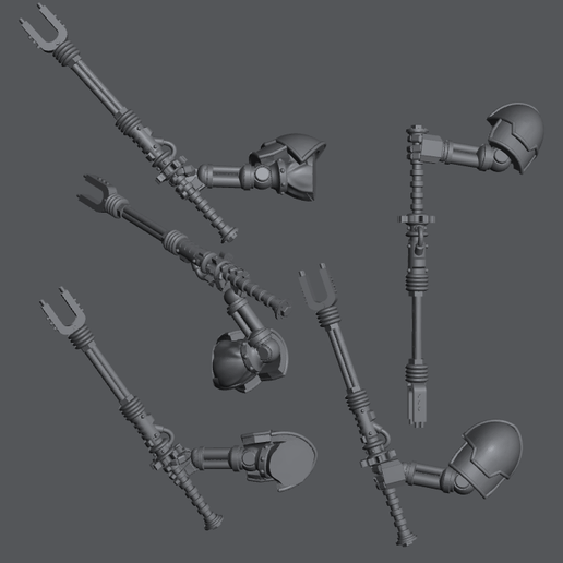 ⚔ Kitbash-Pattern Skitarii and Secutarii・Free 3D File for 3D printing・Cults