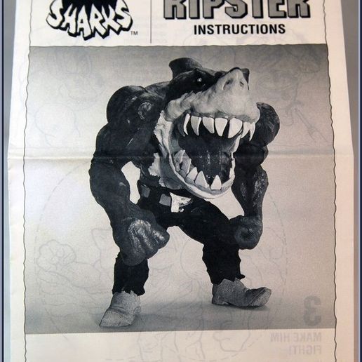 🩻 Ripster (Mail Away) Street Sharks・ STL File for 3D printing・Cults