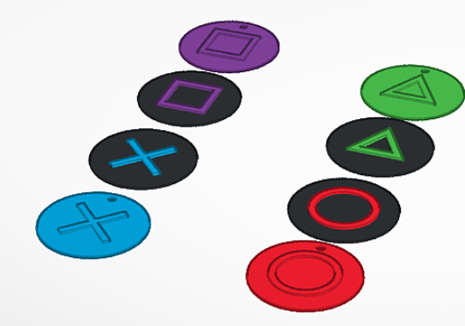 Archivo STL LLAVEROS BOTONES PLAY STATION ️ ・Objeto imprimible en 3D ...