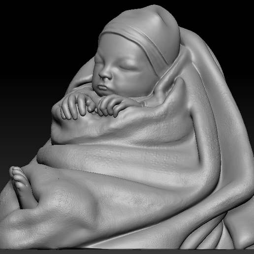 🎄 Modern Nativity Scene – Holy Family 3D Printable Sculpture・ OBJ File ...