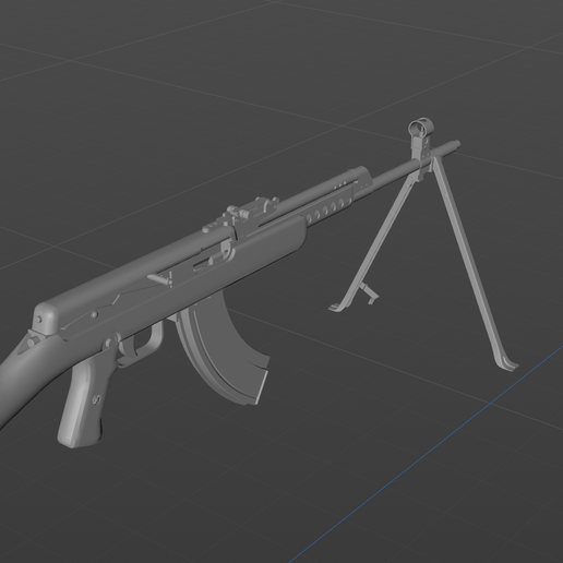 🗺️ Soviet AS-44 rifle-1 digital model material・ OBJ File for 3D ...
