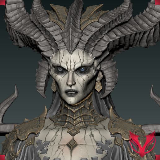 👤 Lilith Bust・ STL File for ・Cults