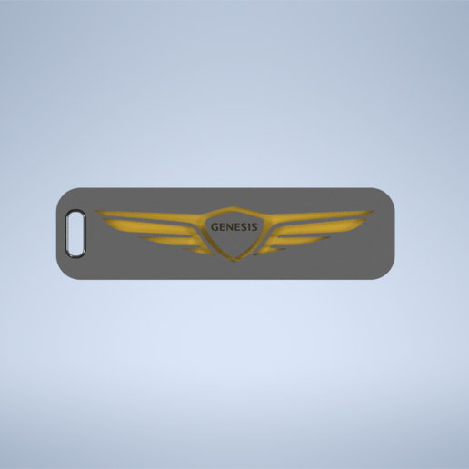 🗝️ Genesis logo emblem keychain keyring・ STL File for ・Cults