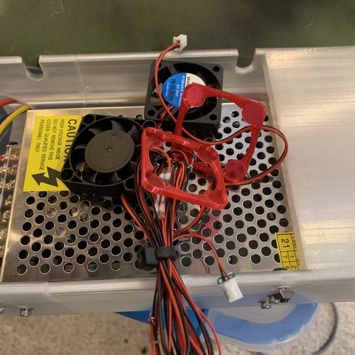 OBJ file Magnetic 40x40 Cooling Fan Adapter - OpenBuilds PSU Power ...