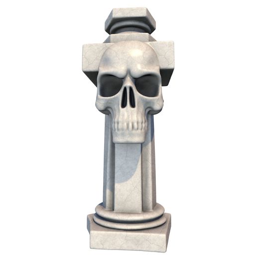 🕍 Temple Stone Skull Pillar 3・ STL File for 3D printing・Cults