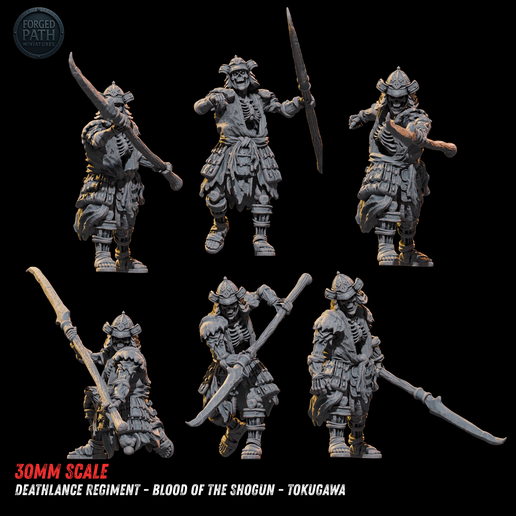 💀 Deathlance Regiment – Undead Japanese Skeleton Spearmen | Blood of ...