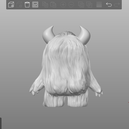 Archivo 3D Lindo monstruo GRUM con pelaje de alto detalle 🐉 ・Modelo ...