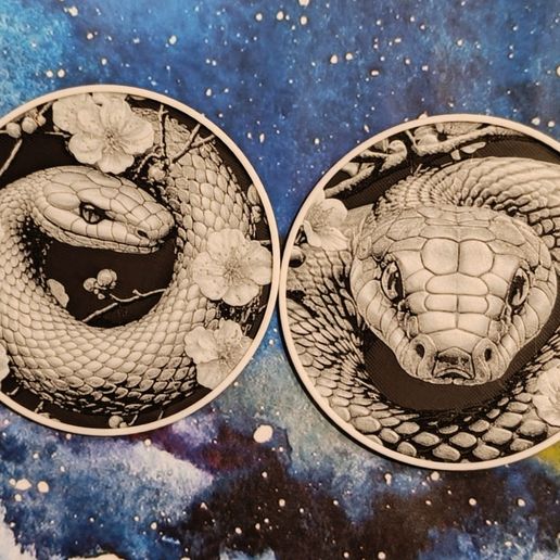 3D printed Snake Coasters • made with Bambu P1S・Cults