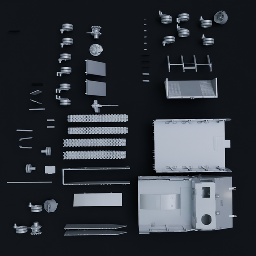🐆 Russian PTS 4 Amphibious Transport Vehicle・ STL File for 3D printing ...