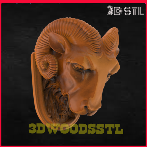🐏 Ram Head relief wall decor, CNC Router Engraver, Artcam, Aspire, CNC ...