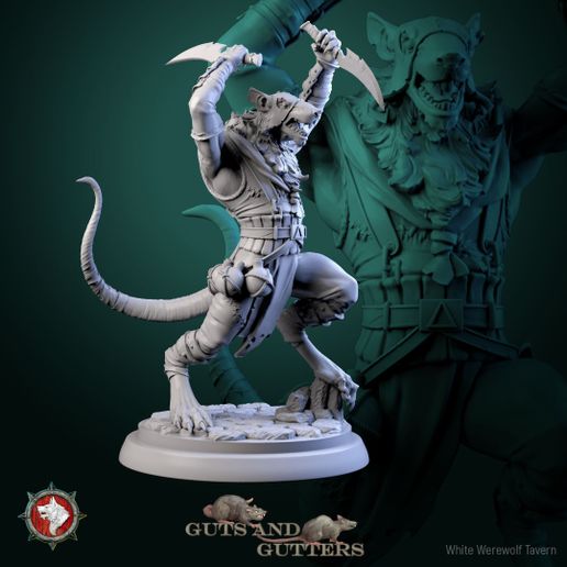 3D file Rogue Rats set 32mm pre-supported 🧙‍♀️ ・3D printing model to ...