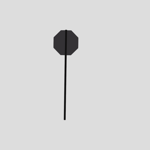 🛑 Simple Stop Sign・ STL File for 3D printing・Cults
