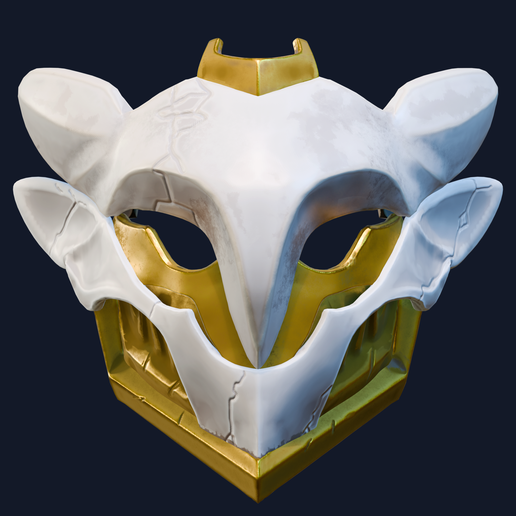 🦸 Arcane Ekko Firelight Leader Mask・ STL File for 3D printing・Cults