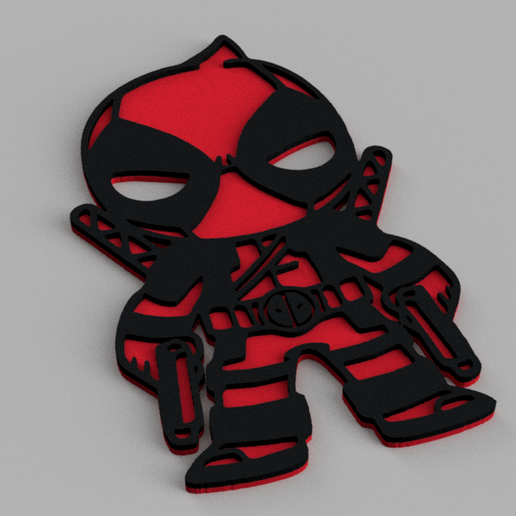 Free STL file Deadpool Baby Complete Wall Picture 👶 ・Model to download ...