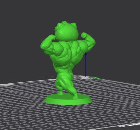 👋 Hello kitty swole body low poly・ STL File for 3D printing・Cults