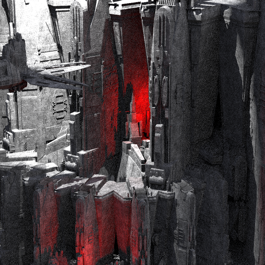 🏗️ Sci-Fi dark Platforms Decepticon base・ OBJ File for ・Cults