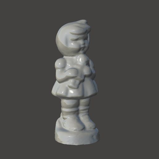 STL file girl with a doll in her arms 👧 ・3D printable design to ...