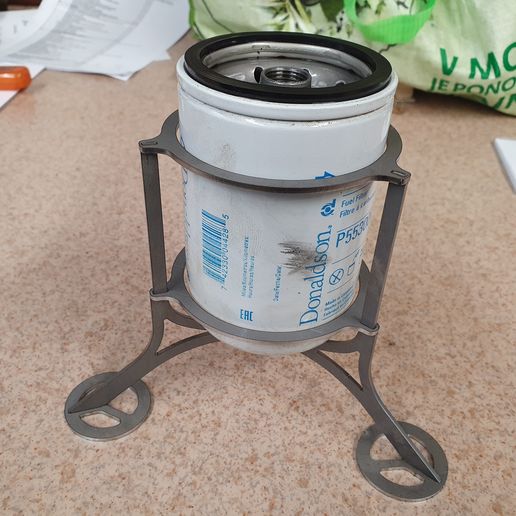 STEP file Fuel filter stand for filter diameter 80mm ⛽ ・3D printable ...