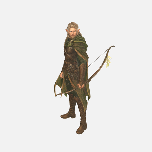 🧝 Elf Ranger Male Fantasy Archer Bow Hunter Miniature Figure DnD ...