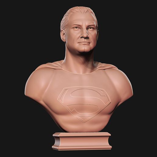 Descargar archivo DXF Modelo de impresión 3D de la escultura del busto de George Reeves • Plan ...