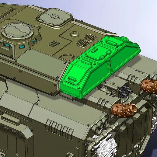 🏗 Stowage boxes for turret tracked Executioner 28mm・ STL File for ・Cults