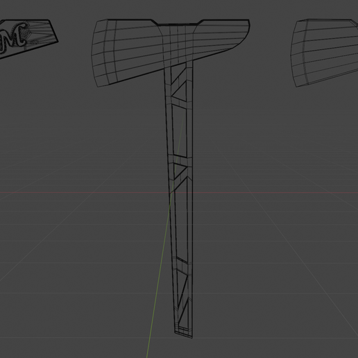 🪓 Futuristic Axe & Pam Axe・ STL File for 3D printing・Cults