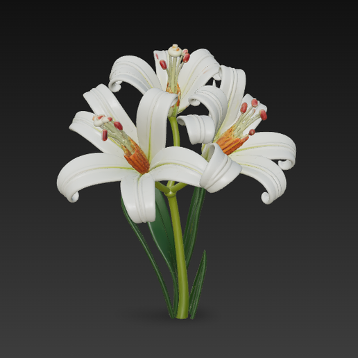💐 Lily・ STL File for 3D printing・Cults